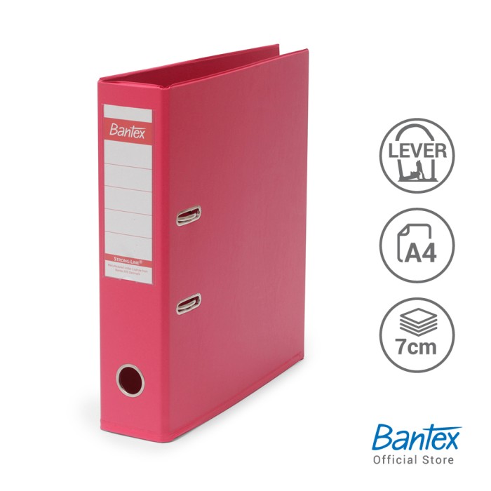 BANTEX A4 PVC LAF 75MM FIXED MECH PINK(145019) - Bantex M Sdn Bhd