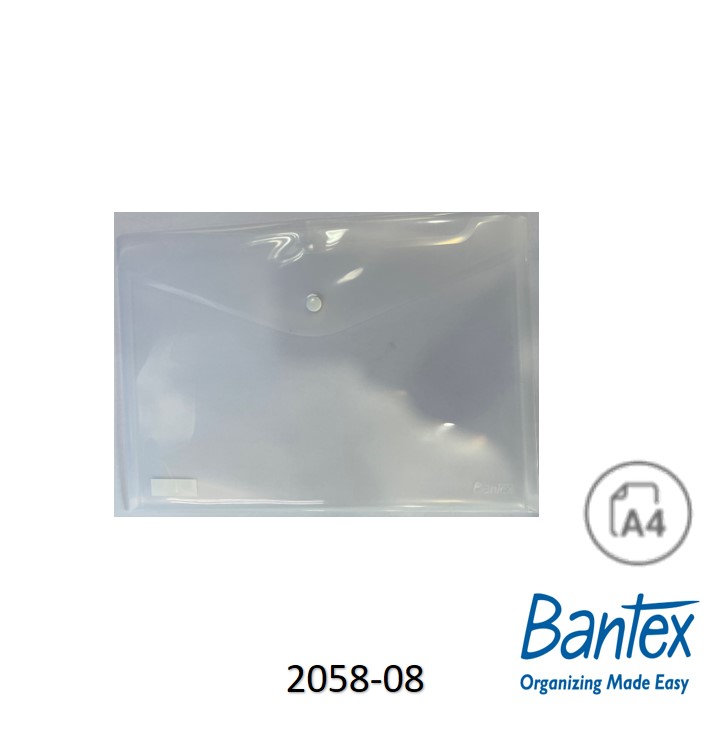 A4 PP SNAP WALLET CLEAR (205808) - Bantex M Sdn Bhd