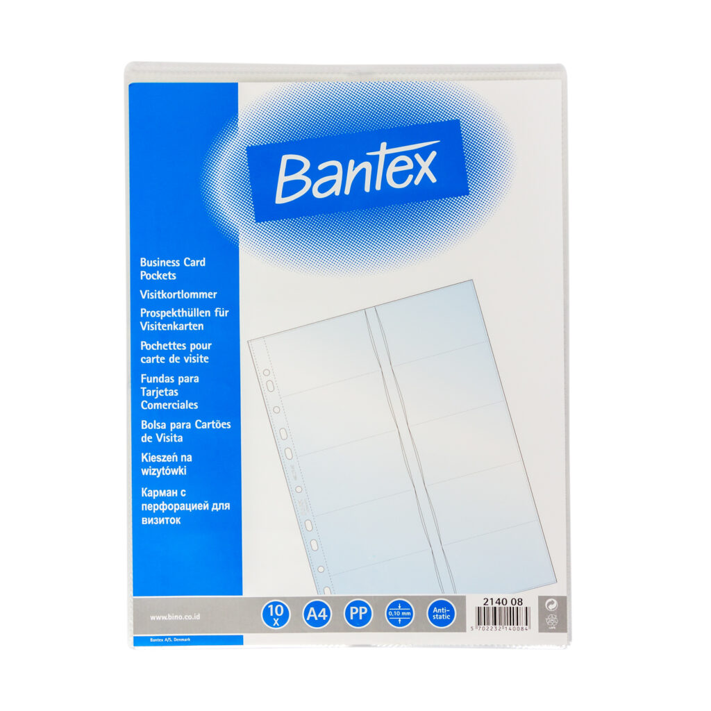 BANTEX A4 PP 11-HOLE BUSINESS CARD POCKETS(PK10)(214008) - Bantex M Sdn Bhd