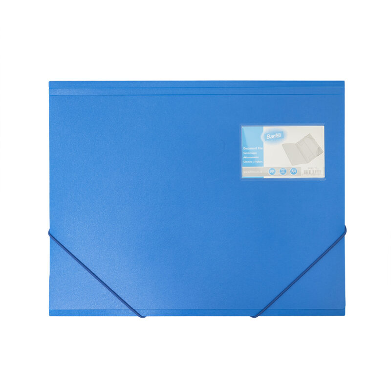 BANTEX A4 PP 3-FLAP DOCUMENT FILE COBALT BLUE(343011) - Bantex M Sdn Bhd