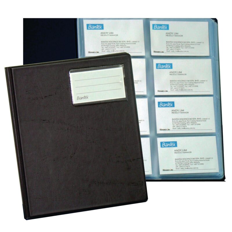 BANTEX PVC BUSINESS CARD HOLDER 320CARDS BLACK(355410) - Bantex M Sdn Bhd
