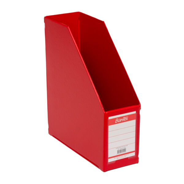 BANTEX A4 PVC MAGAZINE FILE 11CM DOUBLE SPINE LABEL RED(401609 ...