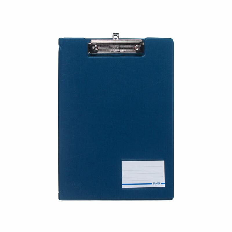 BANTEX A4 PVC FOLDOVER GLUED CLIPBOARD WITH WIRE CLIP BLUE(424001 ...