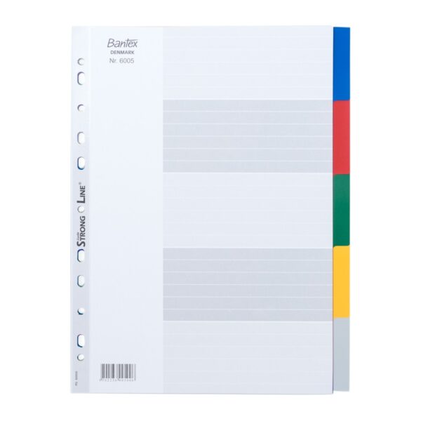 BANTEX A4 PP 5-PART DIVIDER ASST COLOR(600500) - Bantex M Sdn Bhd