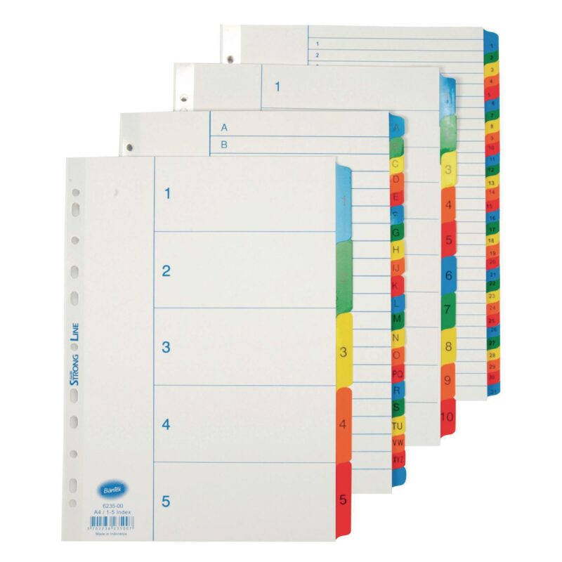 BANTEX A4 STRONG-LINE CARDBOARD INDEX 1-5(6235) - Bantex M Sdn Bhd