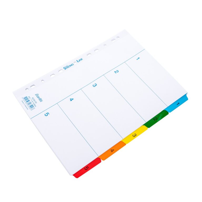 BANTEX A4 STRONG-LINE CARDBOARD INDEX 1-5(6235) - Bantex M Sdn Bhd