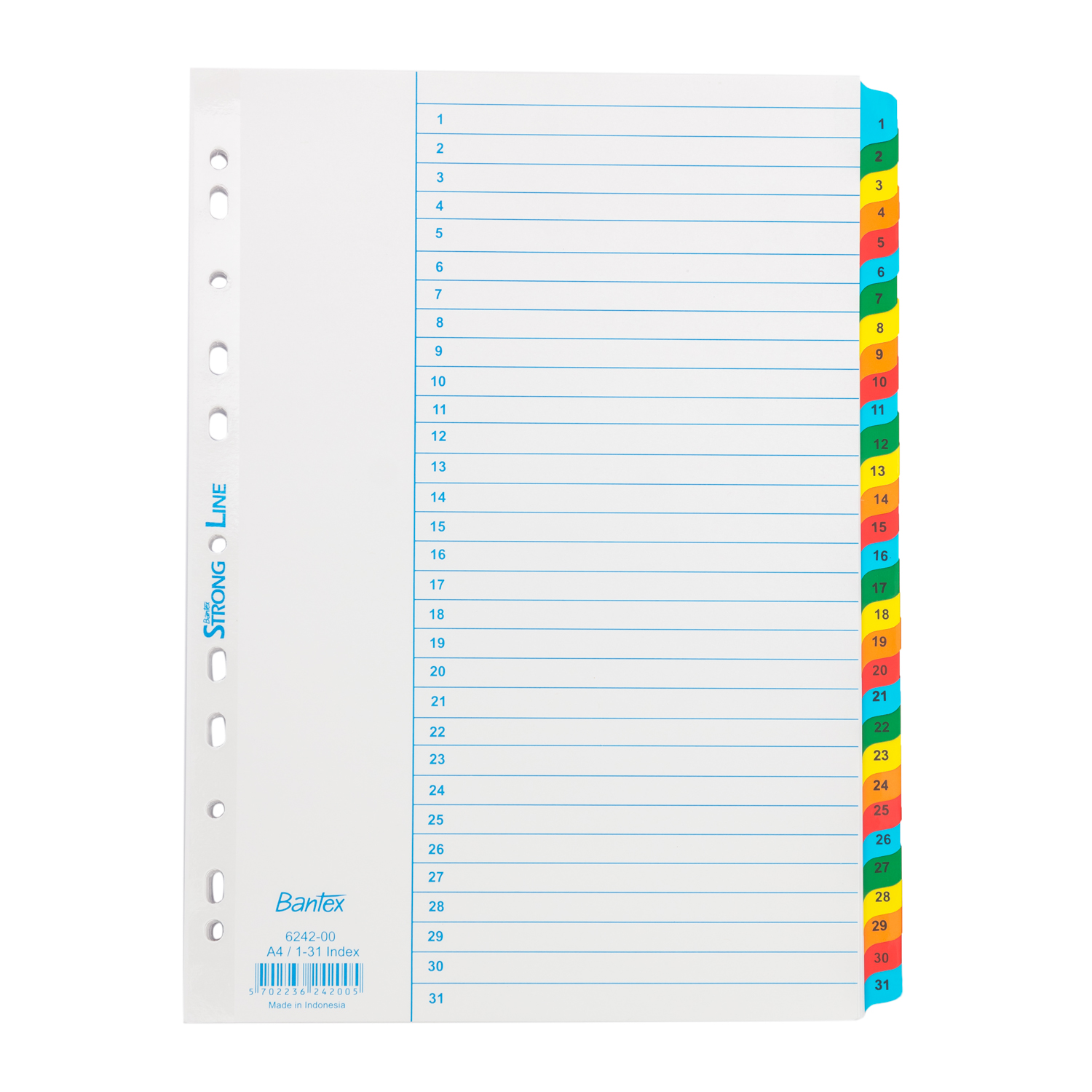 BANTEX A4 STRONG-LINE CARDBOARD INDEX 1-31(6242) - Bantex M Sdn Bhd