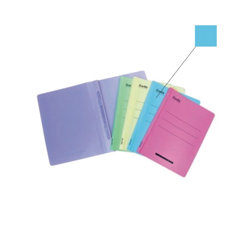BANTEX A4 PP SQUARE CUT FOLDER W/TRAN FASTENER OCEAN BLUE(830151 ...