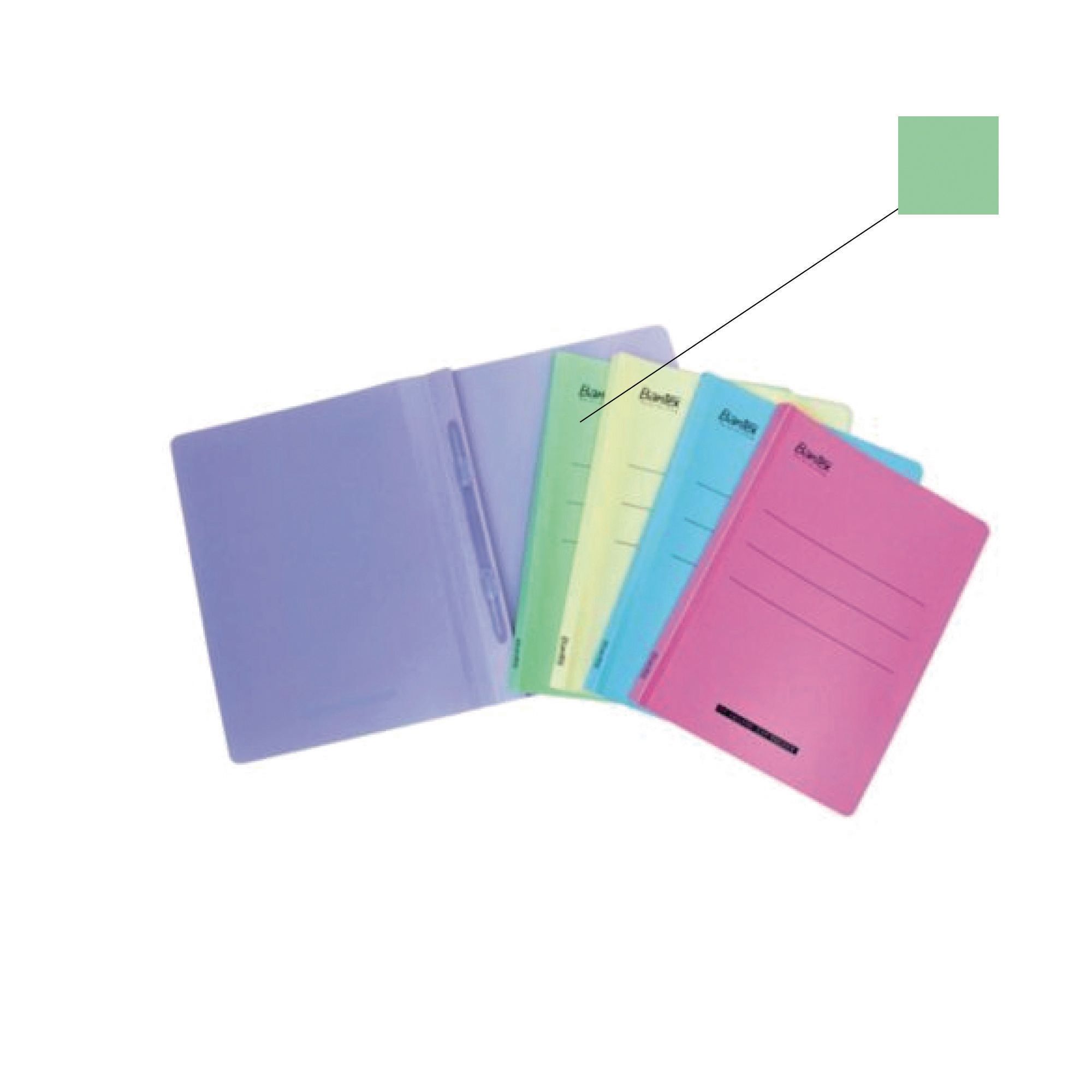 BANTEX A4 PP SQUARE CUT FOLDER W/TRAN FASTENER LAGOON GREEN(830153 ...
